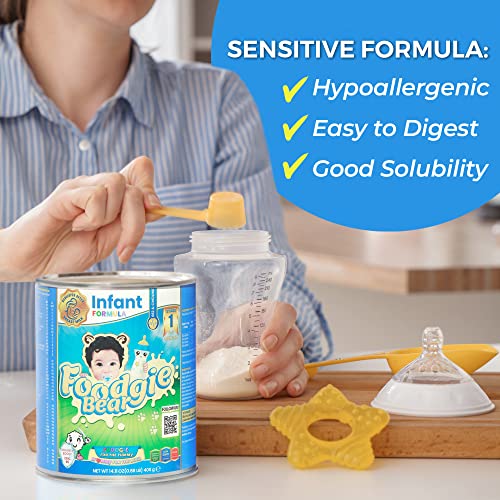 Foodgie Bear: Clinically Developed for Healthy Babies. Easy Mix Formula for Those who Need Gentle Ingredients that will Relieve Colic, Spit-up, and Gas. You’ll See Results in 24 hrs! If You Use Enfamil Gentlease, Soy formula, Nutramigin or Similac, Try Th