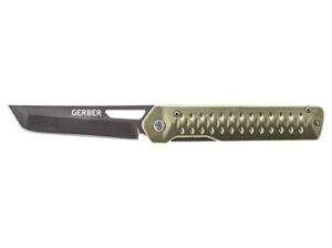 gerber gear 31-003730 ayako folding knife, pocket knife with clip, edc knife, green