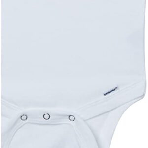 Gerber Baby 8-Pack Short Sleeve Onesies Bodysuits, Solid White, 0-3 Months