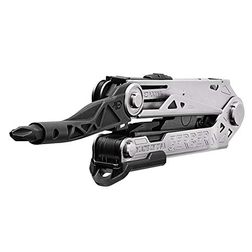 Gerber Gear 30-001194N Center-Drive Multitool with Bit Set, and Sheath, Silver/Black,Standard Bit Set