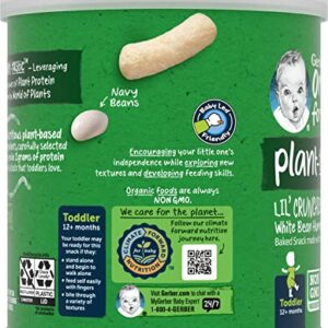 Gerber Snacks for Baby Organic Lil Crunchies, Plant-tastic, White Bean Hummus, 1.59 Ounce