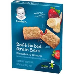 Gerber Graduates for Toddlers Cereal Bars, Strawberry Banana, 8 ea