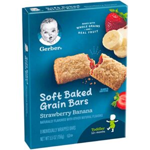 Gerber Graduates for Toddlers Cereal Bars, Strawberry Banana, 8 ea