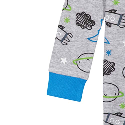 Gerber Baby Boys' 2-Pack Footed Pajamas, Space Blue, 12 Months