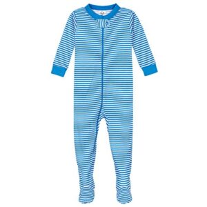 Gerber Baby Boys' 2-Pack Footed Pajamas, Space Blue, 12 Months