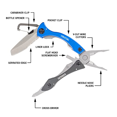 Gerber Crucial Multi-Tool - Blue w/Pocket Clip [31-002951]