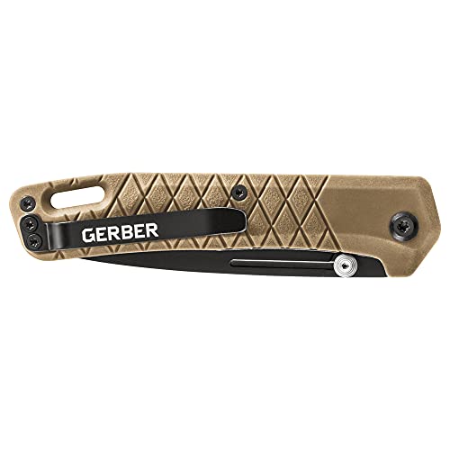 Gerber Gear Zilch Folding Pocket Knife, 3.1 Inch Plain Edge Blade, Coyote Brown