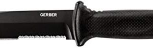 GERBER Prodigy Survival Knife, Serrated Edge, Black [22-41121]