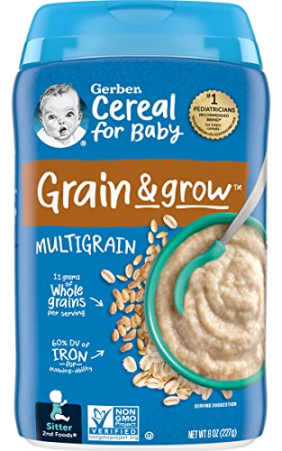 Gerber 2nd Foods Baby Cereal, Multigrain, 8 OZ (Pack of 3)