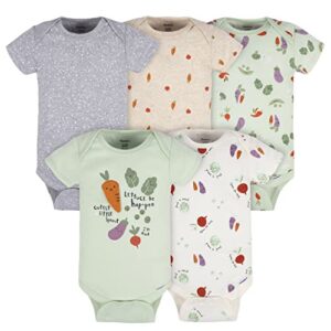 gerber unisex baby 5-pack short sleeve variety onesies bodysuits happy veggies 12 months