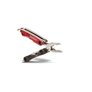 Gerber 31-001040 Dime Compact Multi-Tool, 10 Tools, Stainless, Red