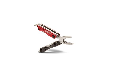 Gerber 31-001040 Dime Compact Multi-Tool, 10 Tools, Stainless, Red