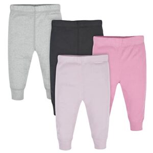 gerber baby girls toddler multi-pack premium pants leggings pink/black/gray newborn