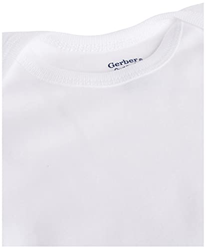 Gerber Unisex Baby 5-Pack Short Sleeve Variety Onesies Bodysuits Short Sleeve White 0-3 Months