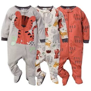 gerberbaby boys3-pack sleep ‘n playorange safarinewborn