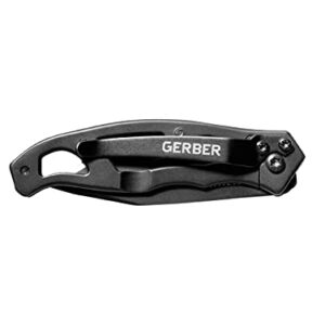 Gerber Gear 31-001729N Paraframe Mini Knife, Tanto Knife, Small Pocket Knife, EDC, Black