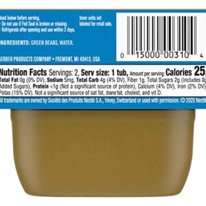 Gerber Natural for Baby 1st Foods Baby Food Tubs, Green Bean, Non-GMO & Natural Pureed Baby Food for Supported Sitters, 2 - 2 Ounce Tubs Per Pack (Pack of 4)