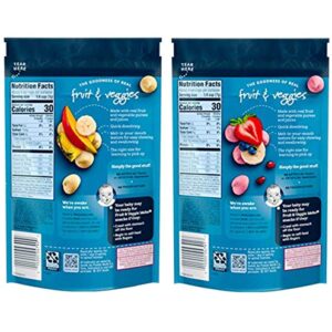 Gerber Graduates Fruit & Veggie Melts Snack Variety Pack, 3 Very Berry Blend and 3 Truly tropical Blend (Pack of 6)