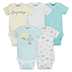 gerber baby 5 pack onesies, clouds, 3-6