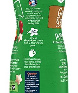 Gerber Organic for Baby Grain & Grow Puffs, Cranberry Orange, Puffed Grain Snack for Crawlers, Non-GMO & USDA Organic, 1.48-Ounce Canister (Pack of 3)