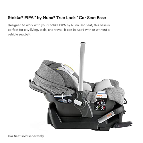 Stokke PIPA by Nuna Car Seat Base, Black - Effortless Installation - for Babies Up to 32 lbs. - Steel Stability Leg for Safety - Latch Compatible