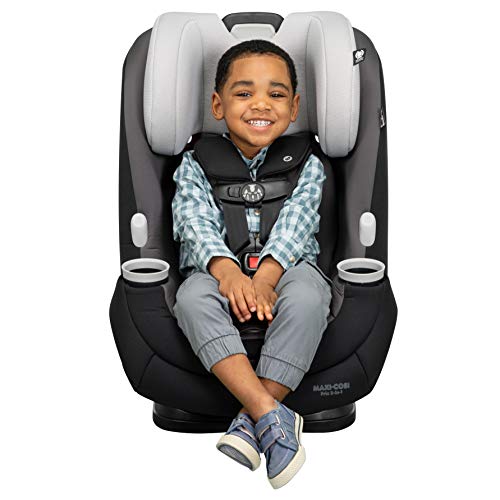 Maxi-Cosi Pria All-in-One Convertible Car Seat, rear-facing, from 4-40 pounds; forward-facing to 65 pounds; and up to 100 pounds in booster mode, Blackened Pearl