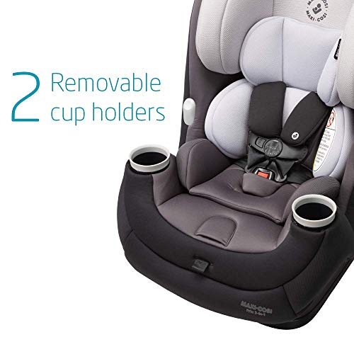 Maxi-Cosi Pria All-in-One Convertible Car Seat, rear-facing, from 4-40 pounds; forward-facing to 65 pounds; and up to 100 pounds in booster mode, Blackened Pearl