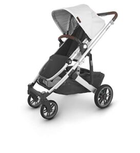 cruz v2 stroller – bryce (white marl/silver/chestnut leather)