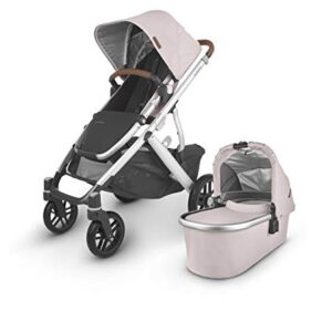 UPPAbaby Vista V2 Stroller - Alice (Dusty Pink/Silver/Saddle Leather) + Mesa Infant Car Seat - Jake (Black)