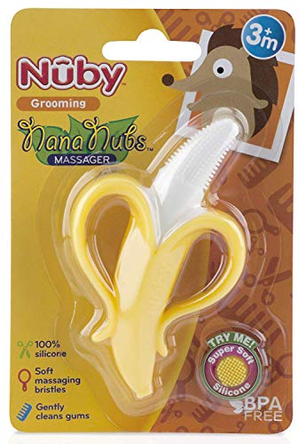 Nuby Nananubs Banana Massaging Toothbrush, Yellow