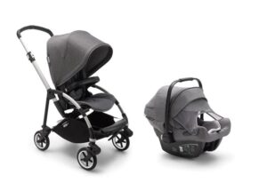 bugaboo bee 6 stroller and bugaboo turtle air by nuna car seat – grey mélange