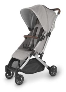 minu v2 stroller-stella (grey mélange/silver/chestnut leather)