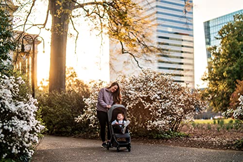 MINU V2 Stroller-Stella (Grey mélange/Silver/Chestnut Leather)