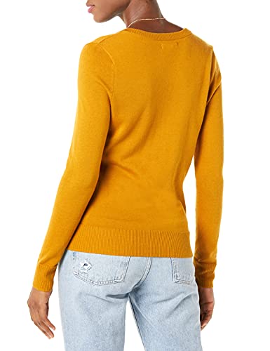 Amazon Essentials Women's Lightweight Crewneck Cardigan Sweater (Available in Plus Size), Tobacco Brown, XX-Large