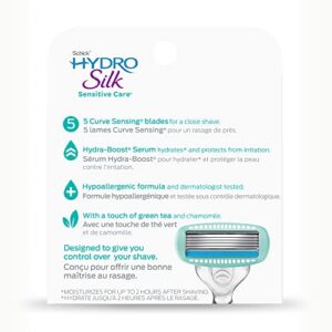 Schick Hydro Silk Moisturizing Razor Blade Refills for Women with Shower Hanger, 4 Count