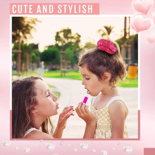 6 Pieces Satin Silk Scrunchies for Hair Pink Silk Scrunchies for Women Girls Elastic Silk Ponytail Holders Cute Big Hair Ties Hair Accessories No Hurt Your Hair, Pink Series