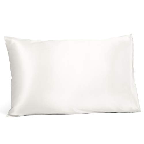 Fishers Finery 19mm 100% Pure Mulberry Silk Pillowcase, Good Housekeeping Quality Tested (White, S)