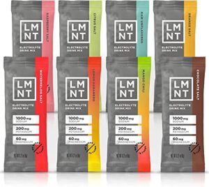 lmnt keto electrolyte powder packets | paleo hydration drink mix | no sugar, no artificial ingredients | sample pack| 8 stick packs