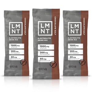 lmnt keto electrolyte powder packets | paleo hydration powder | no sugar, no artificial ingredients | hot chocolate salt | 30 stick packs