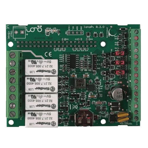 Sfera Labs Iono Pi Pi4B 4GB - Raspberry Pi I/O Module - DIN-Rail Case, 4 relays, Analog/Digital Inputs, OC Outputs, TTL I/O, Wiegand, 1-Wire, Real Time Clock (RTC), Secure Element Chip