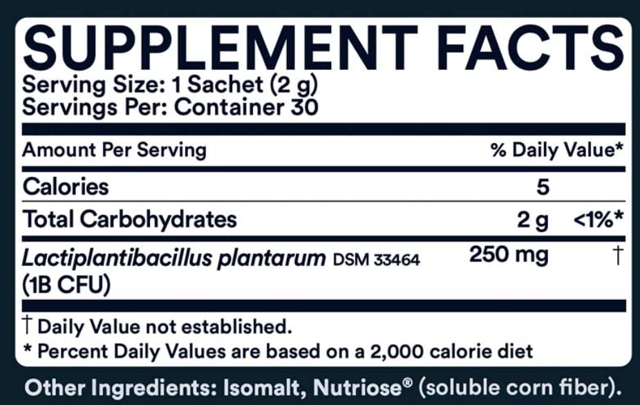 Microbiome Labs MegaMetalliQ Powder Sachets - L-plantarum Probiotics Supplement - Supports The Removal of Unwanted Elements in The Gut (30 Sachets)