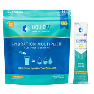 liquid i.v. hydration multiplier – seaberry – hydration powder packets | electrolyte drink mix | easy open single-serving stick | non-gmo | 16 sticks