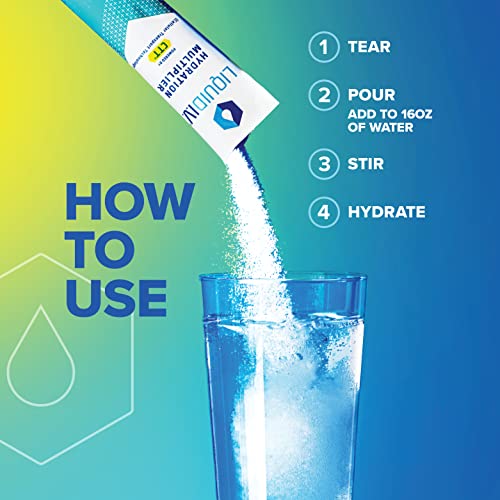 Liquid I.V. Hydration Multiplier - Seaberry - Hydration Powder Packets | Electrolyte Drink Mix | Easy Open Single-Serving Stick | Non-GMO | 16 Sticks