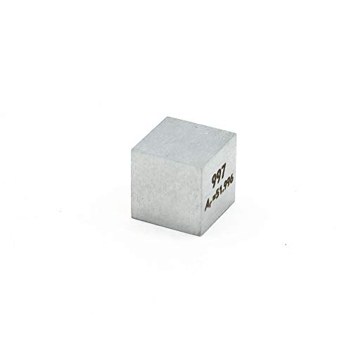 Pure Metal Chromium 10mm Density Cr Cube for Element Collections Lab Experiment Material Hobbies Simple Substance Block Display DIY