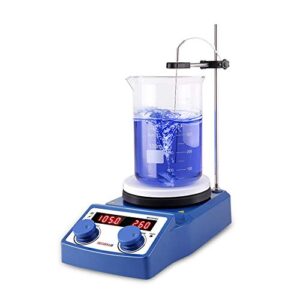 fristaden lab magnetic hot plate stirrer 280℃/536°f max temp 5l capacity | stir plate mixer hotplate