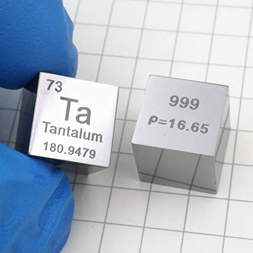 10 mm Tantalum Metal Cube 99.9% Pure for Element Collection Lab Experiment Material Hobbies Substance Block Display