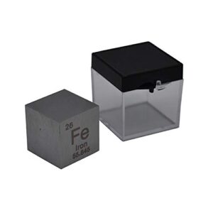 Iron Metal Density Cube 25mm 99.99% for Element Collection Lab Periodic Table Cube