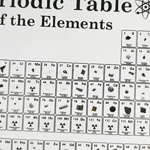 Periodic Table with Real Elements Inside, Periodic Table with Real Elements, Element Sample, for Students Teachers Chemists Christmas Gifts Real Elements 4PCS