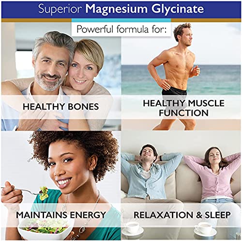 Superior Labs - Magnesium Glycinate - 1250 mg, 120 Vegetable Capsules - Essential Mineral - Maintains Energy - Healthy Bones and Muscle Function- Relaxation & Sleep