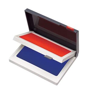 cosco(r) felt stamp pad, blue/red